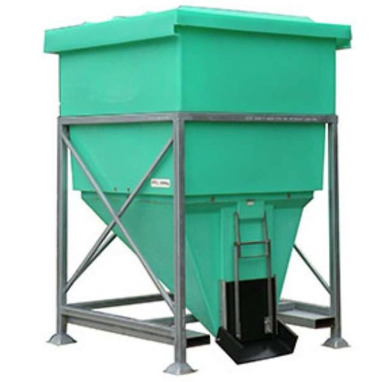 Jacky 1000L Side Discharge Bins with Steel Frame - JB1000/8 - Farm Supplies